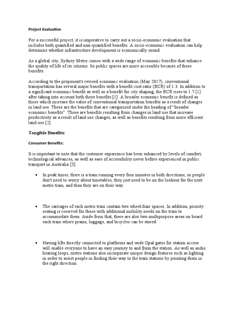 Project Evaluation Pdf Rail Transport Transport