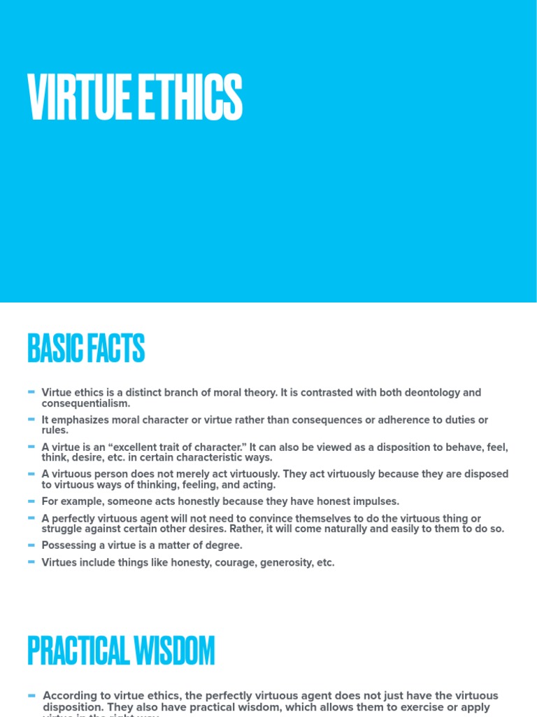 Virtue Ethics PHIL 1100 | PDF | Virtue Ethics | Virtue