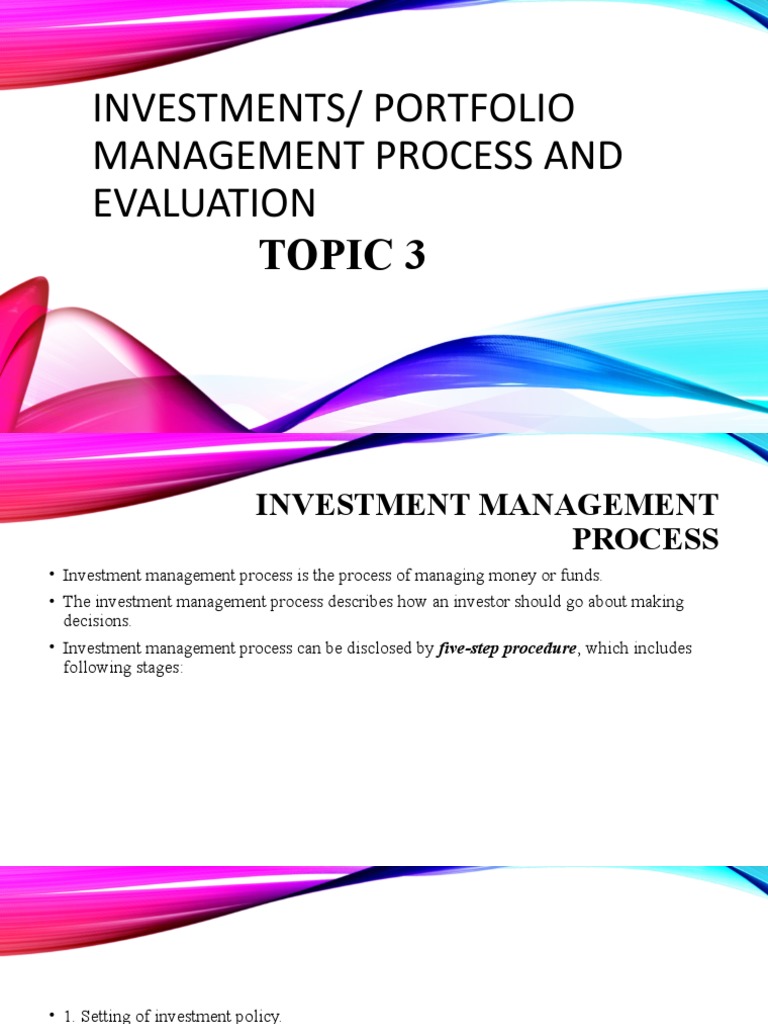 3.investments Portfolio Management Process and Evaluation | PDF ...