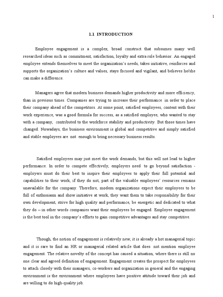 VINOTH.M Summer Mini Project (Employee Engagement) PDF | PDF | Chi ...