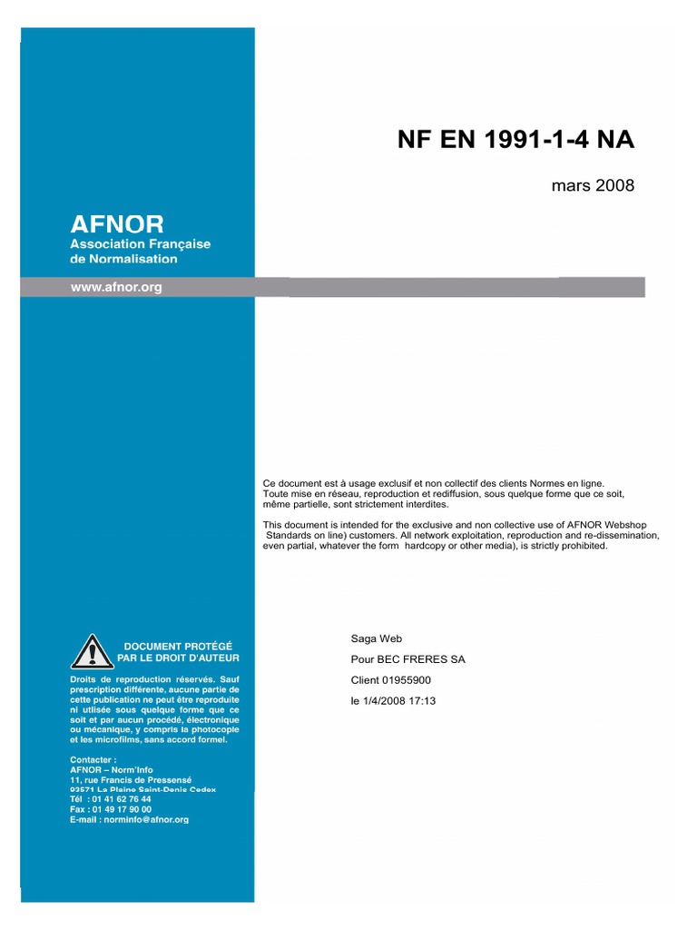 NF EN 1991-1-4-NA - Annexe | PDF