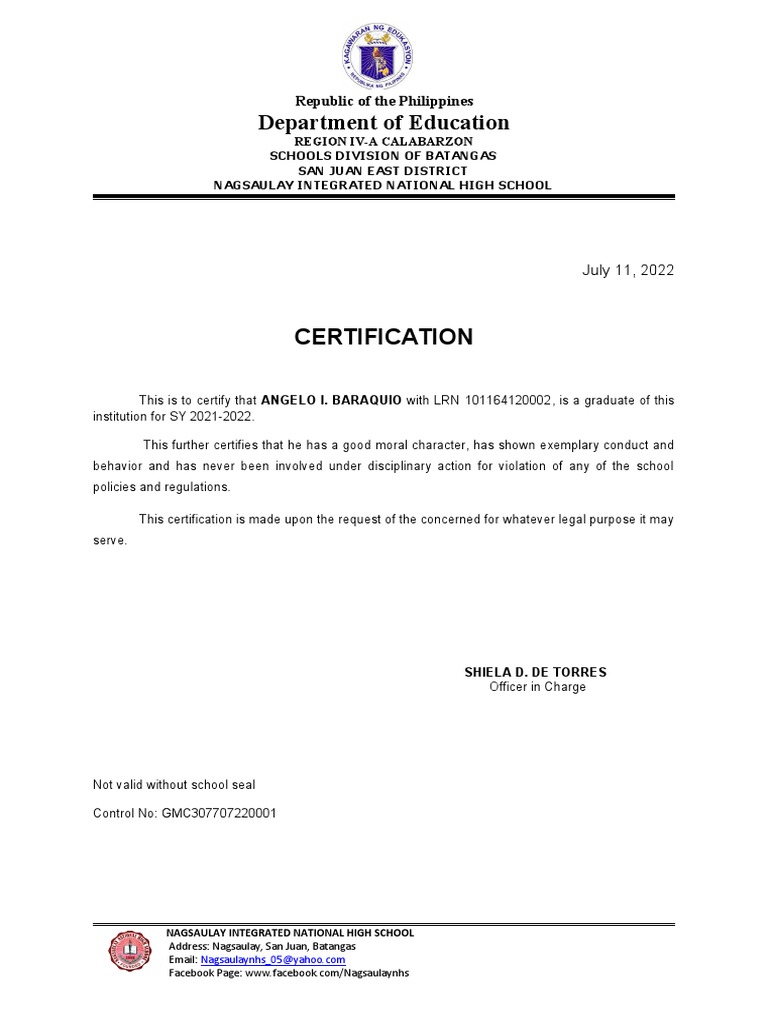 Graduate Certifications 2022 | PDF | Facebook | Philippines