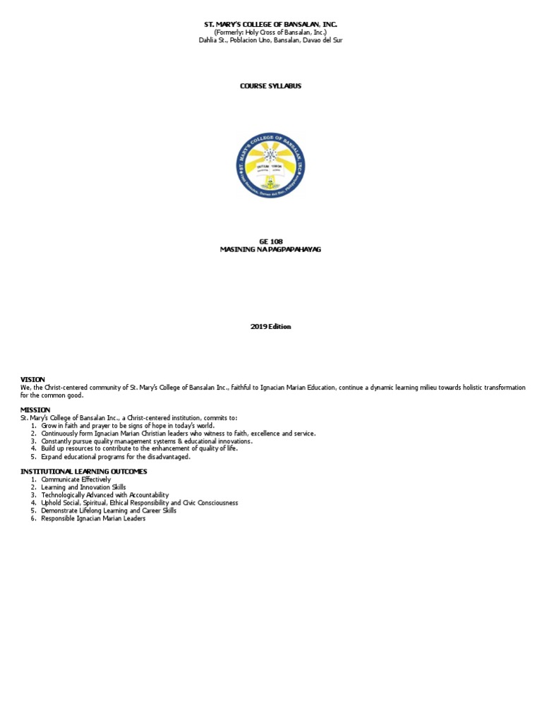 EDUC 302 Syllabus - Assessment of Learning 1 | PDF | Psychological ...