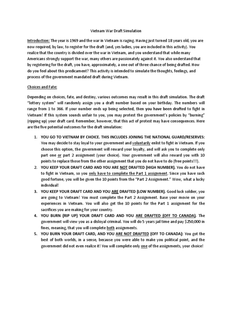Vietnam War Draft | PDF