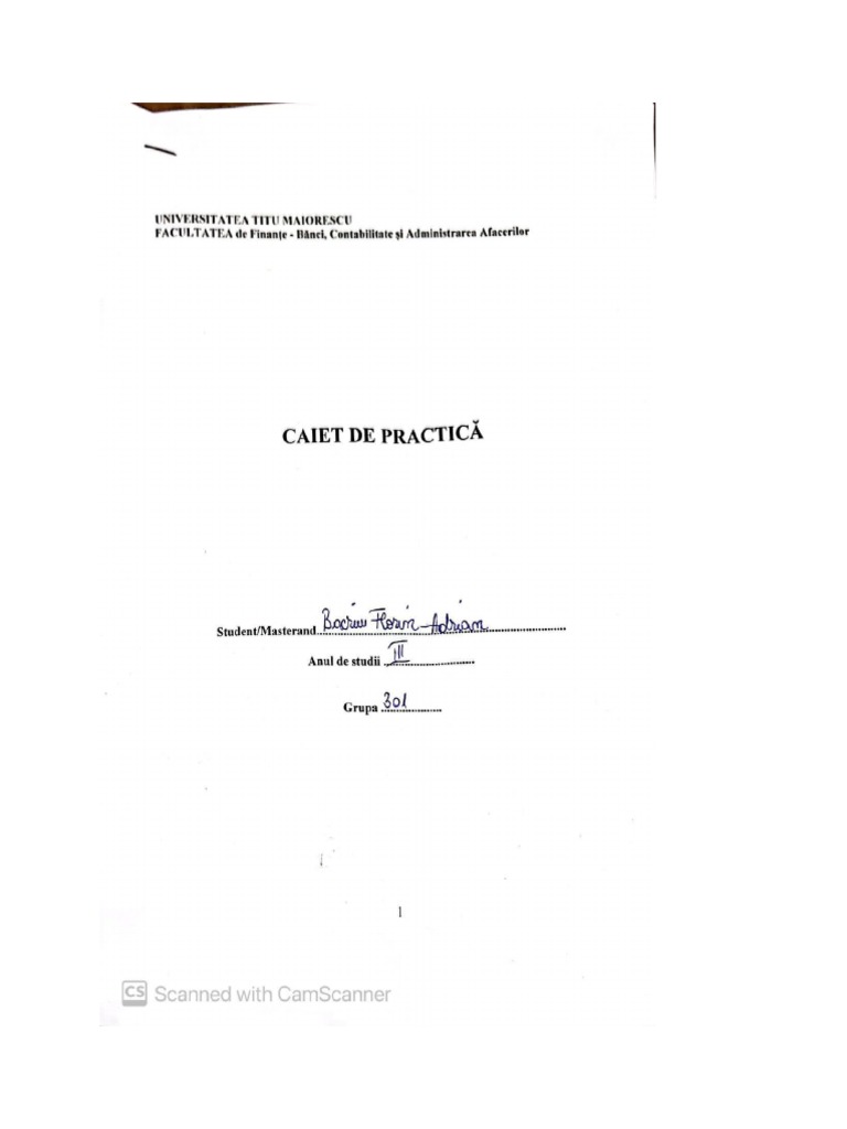 Caiet de Practica | PDF