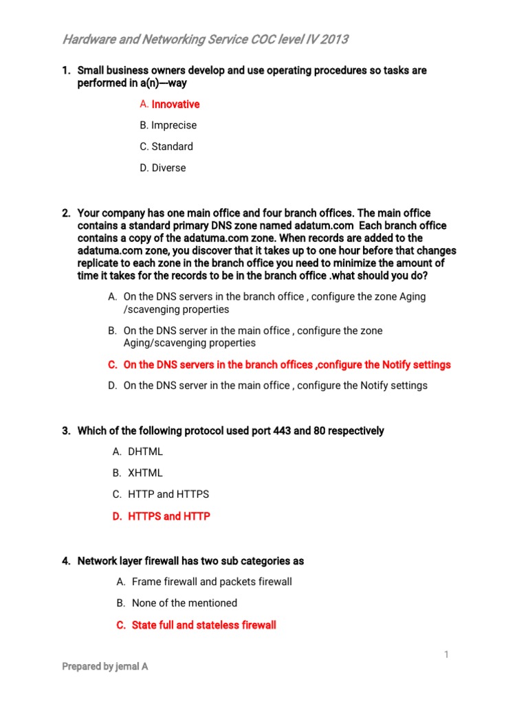 Hns Level 4 Coc 80 | PDF