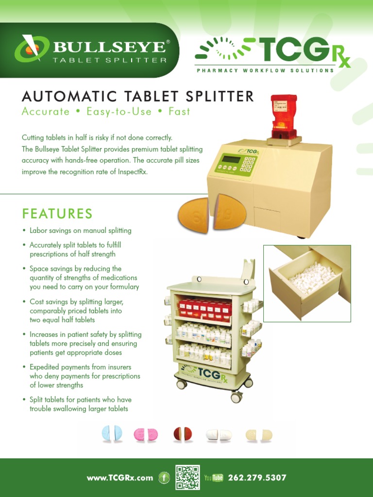 TCGRX BullsEye Tablet Splitter | PDF | Tablet (Pharmacy) | Health Economics