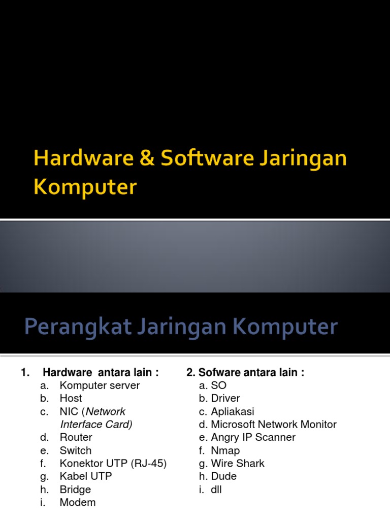 5 6 Jenis Peralatan Software JarKom PDF | PDF