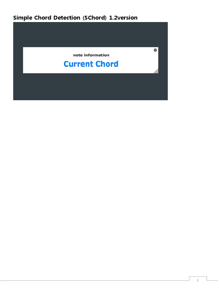 Simple Chord Detection (SChord) 1.2 Version User Manual - Overview of ...