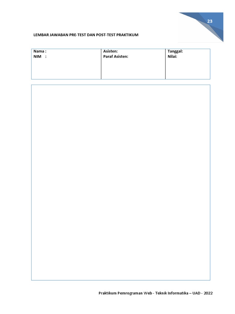 Lembar Pretest PDF | PDF