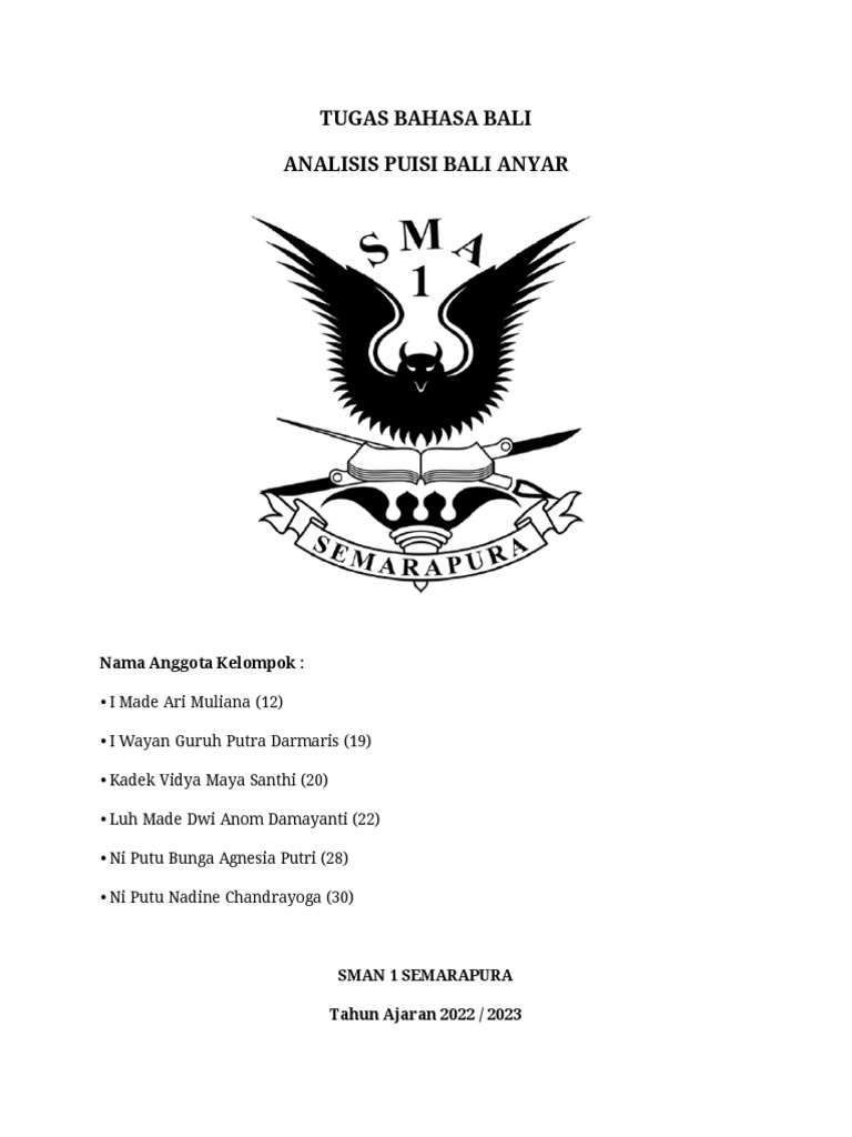 Analisis Puisi Bali | PDF