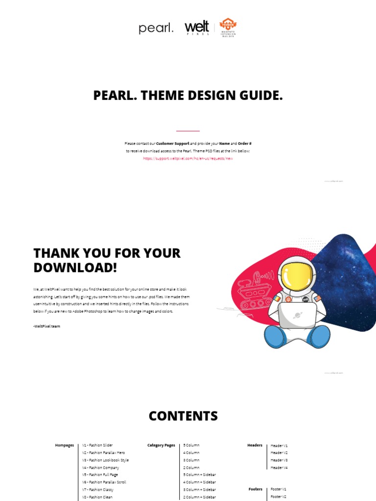 Magento 2 Pearl Theme Design Guide PSD Files | PDF | Adobe Photoshop ...