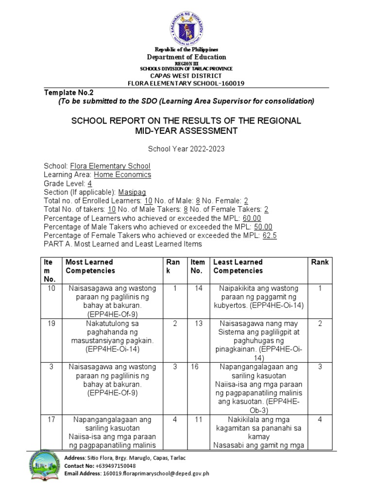 Epp He Flora ML LL Competencies | PDF