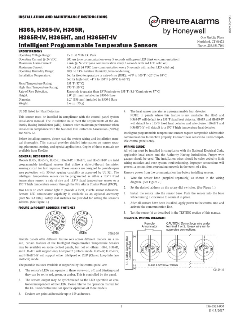 H365, H365-IV, H365R, H365R-IV, H365HT, and H365HT-IV Intelligent Programmable Temperature ...