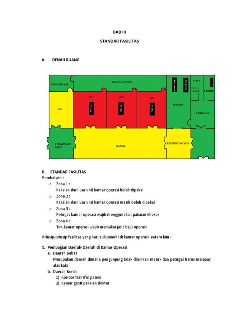 STANDARDS AND FACILITIES IN THE OPERATING ROOM | PDF