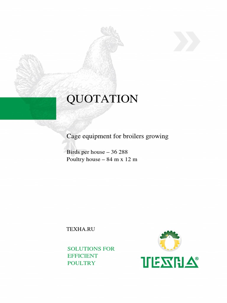 Quotation For Phoenix Farm (36 288 Broilers) PDF | PDF | Belt ...