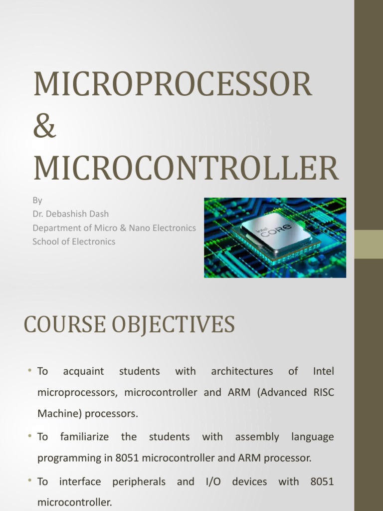 1-Syllabus Introduction-07-12-2022 | PDF | Microcontroller | Central Processing Unit