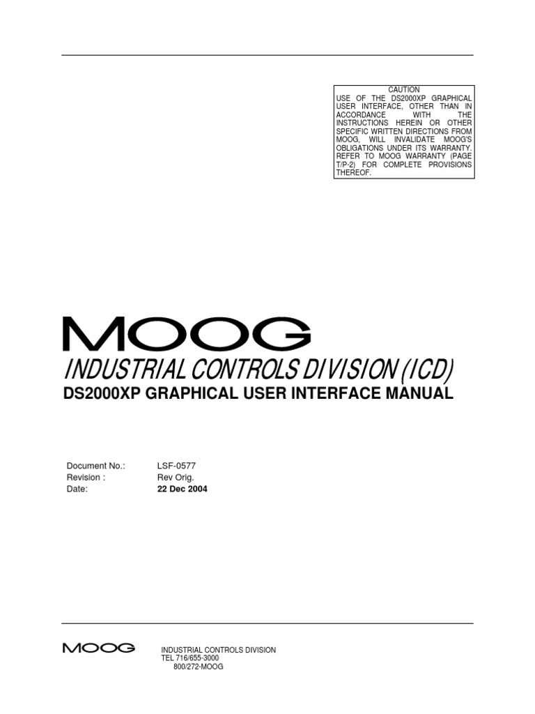 Moog DS2000XP GUI Manual PDF | PDF | Installation (Computer Programs ...