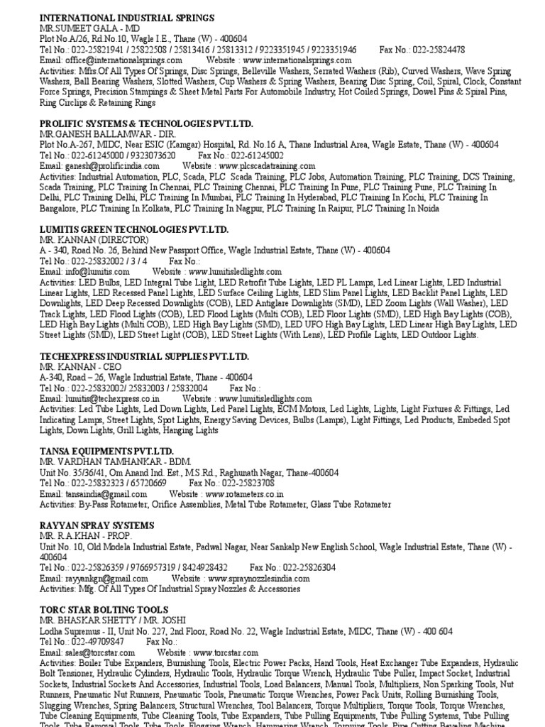 Wagle Estate Data | PDF | Mechanical Engineering | Manufactured Goods