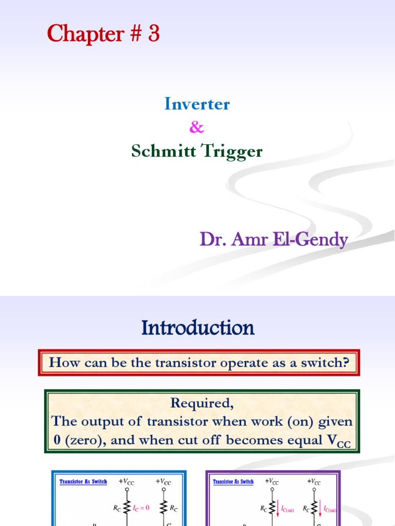 Schmitt Trigger Part.1 | PDF | Electronic Design | Electrical Engineering