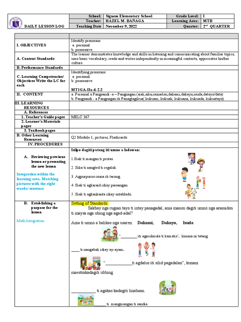 MTB COT Q2 Week 1 | PDF