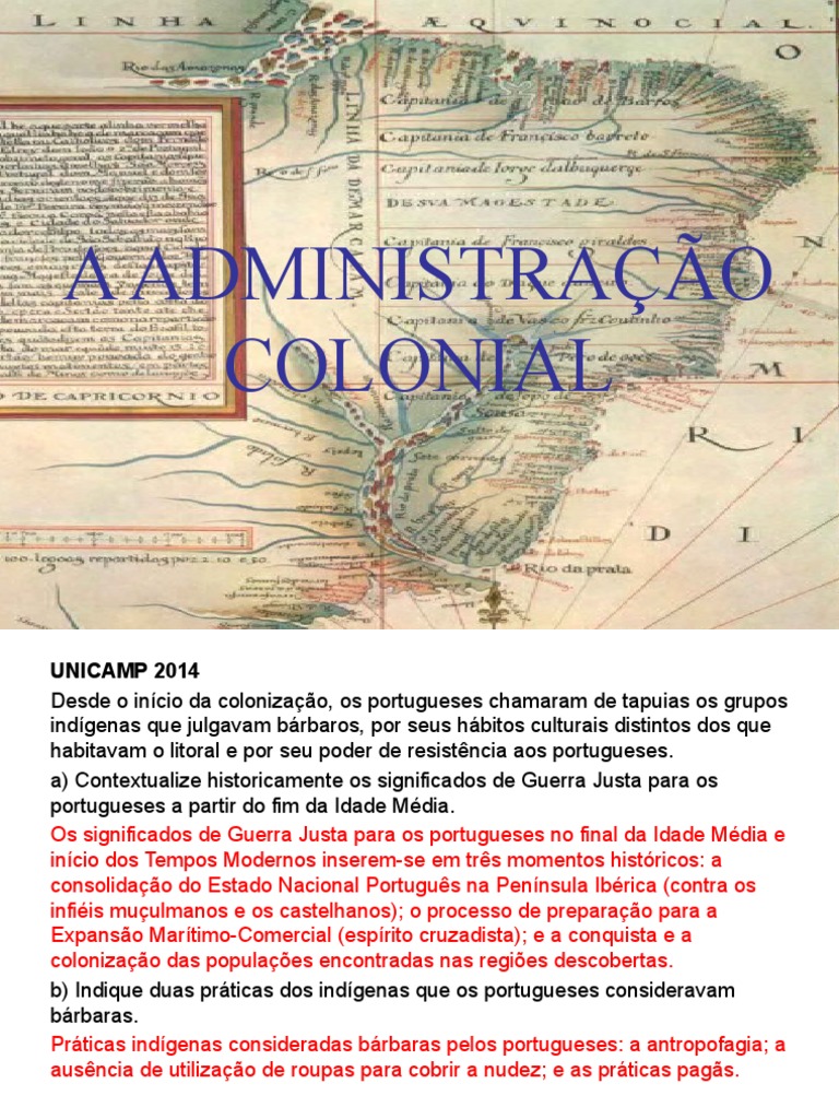 A Administração Colonial | PDF | Brasil