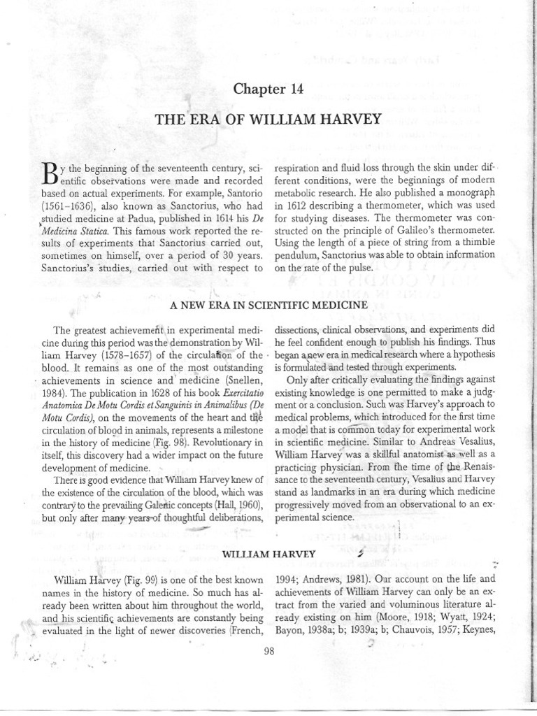 The Era of William Harvey | PDF
