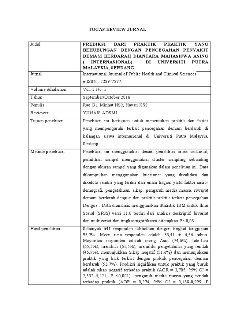 Contoh Cara Review Jurnal | PDF