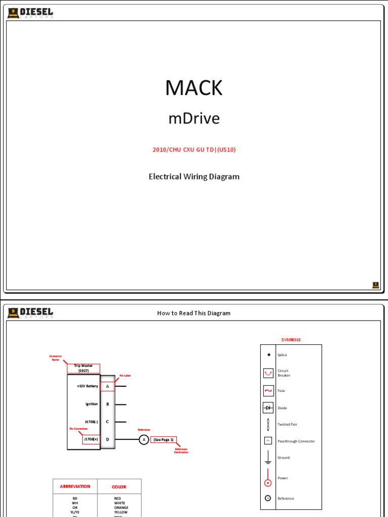 Mack mDrive Electrical Wiring Guide | PDF | Manufactured Goods ...