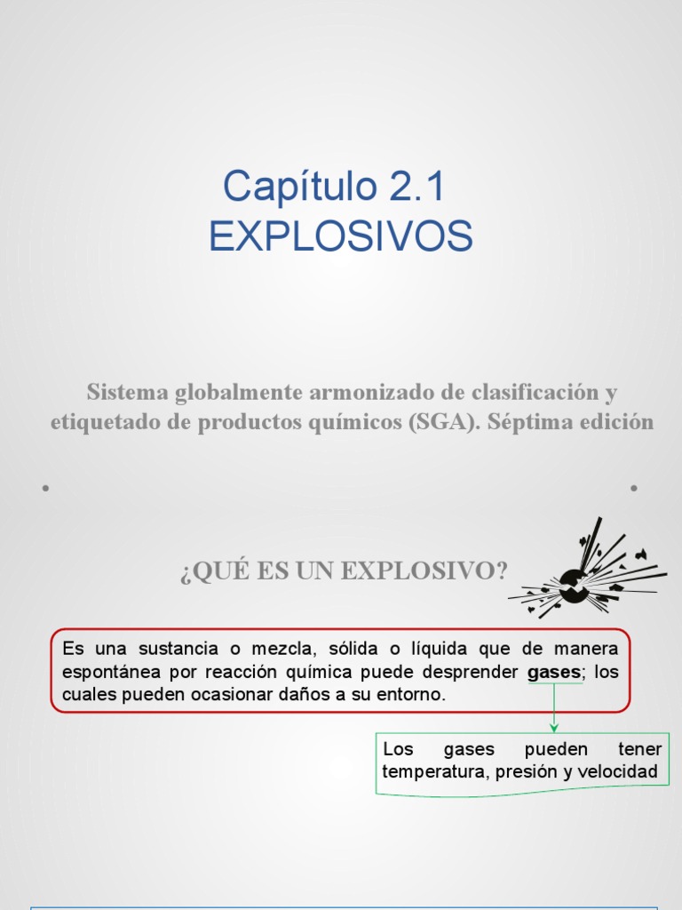 Criterios de Clasificación de Explosivos de Acuerdo Al SGA | PDF ...