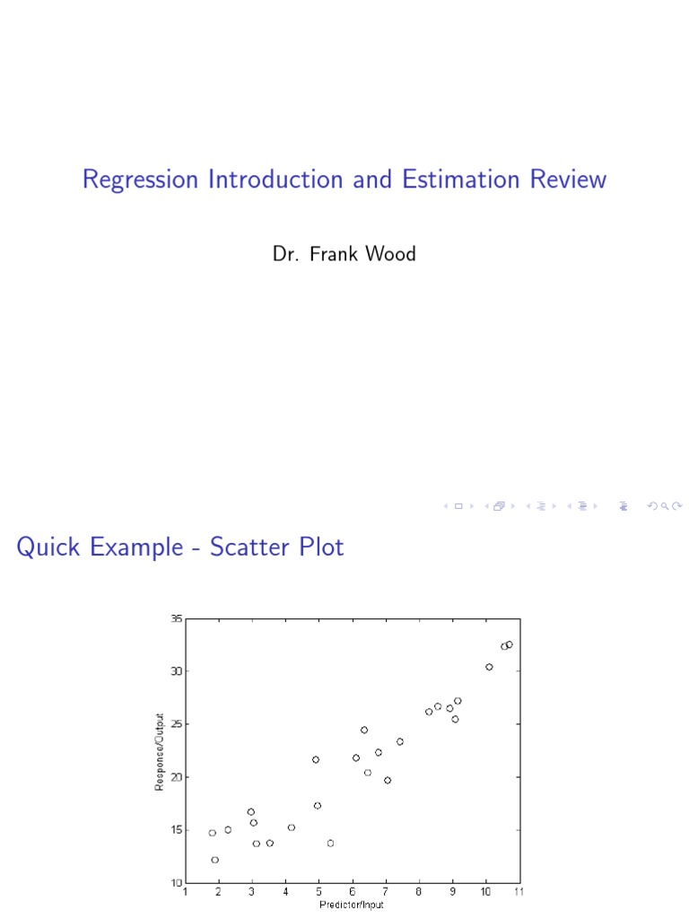 Linear Regression Introduction And Estimation Review Pdf Errors And Residuals Regression