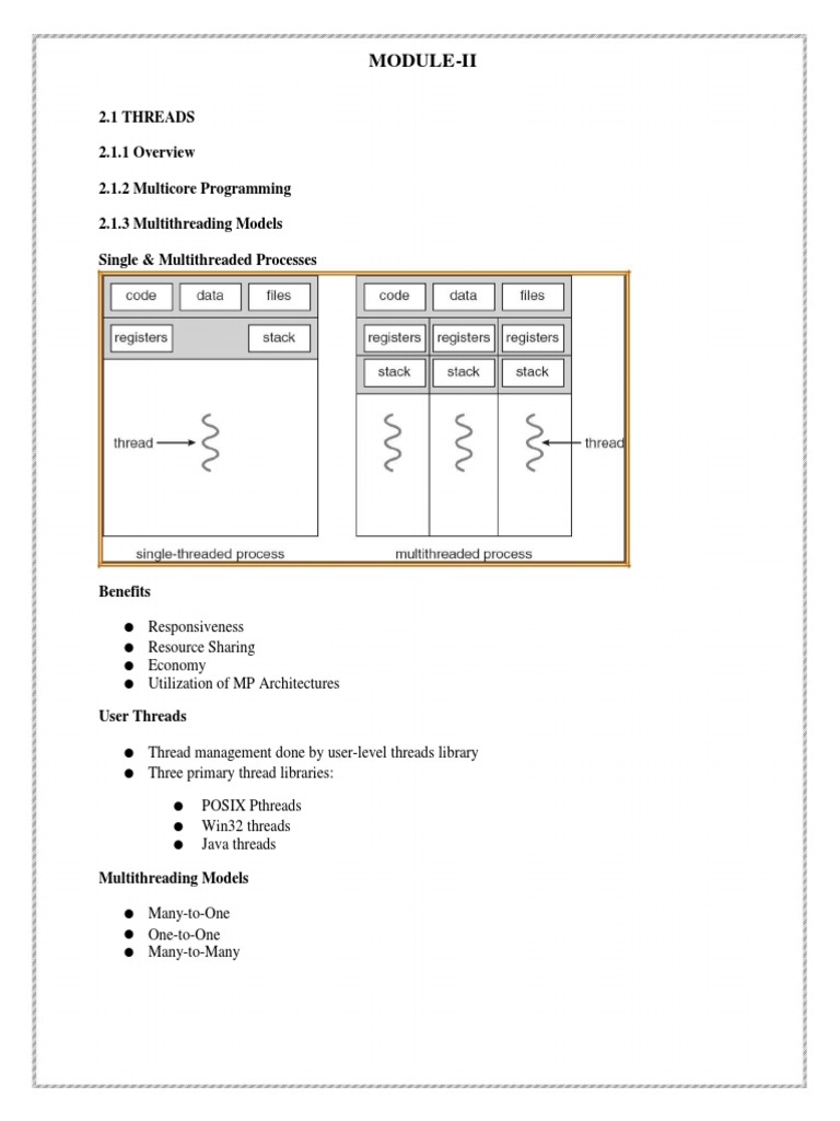 OS Module2 PDF | PDF | Thread (Computing) | Scheduling (Computing)