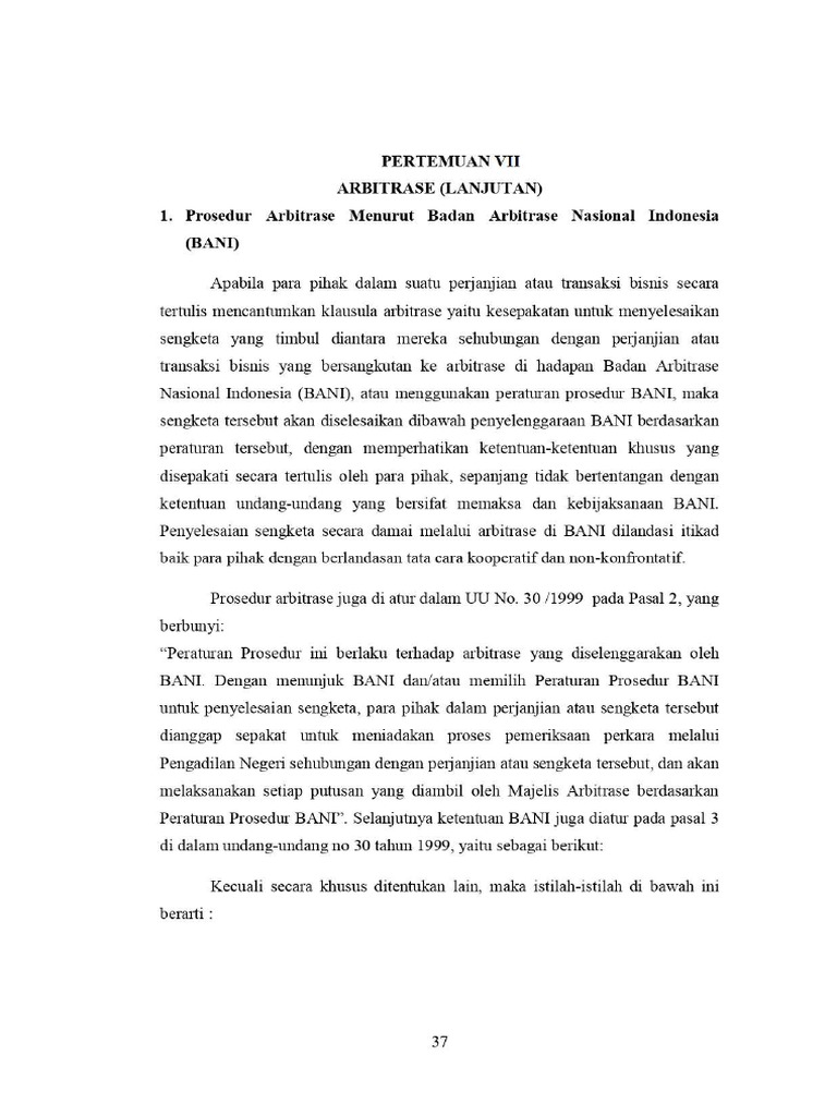 Part 7 Prosedur Arbitrase PDF | PDF | Hukum