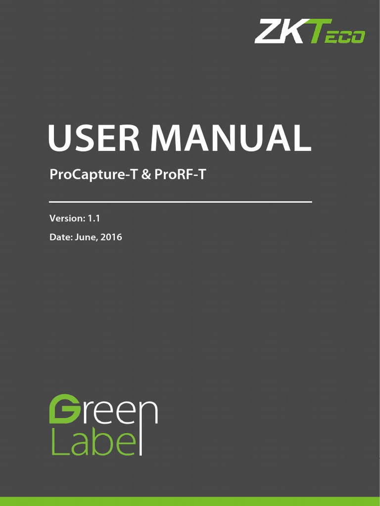 ProCapture-T&ProRF-T User Manual V1.1 - 20160608 | PDF | Daylight ...
