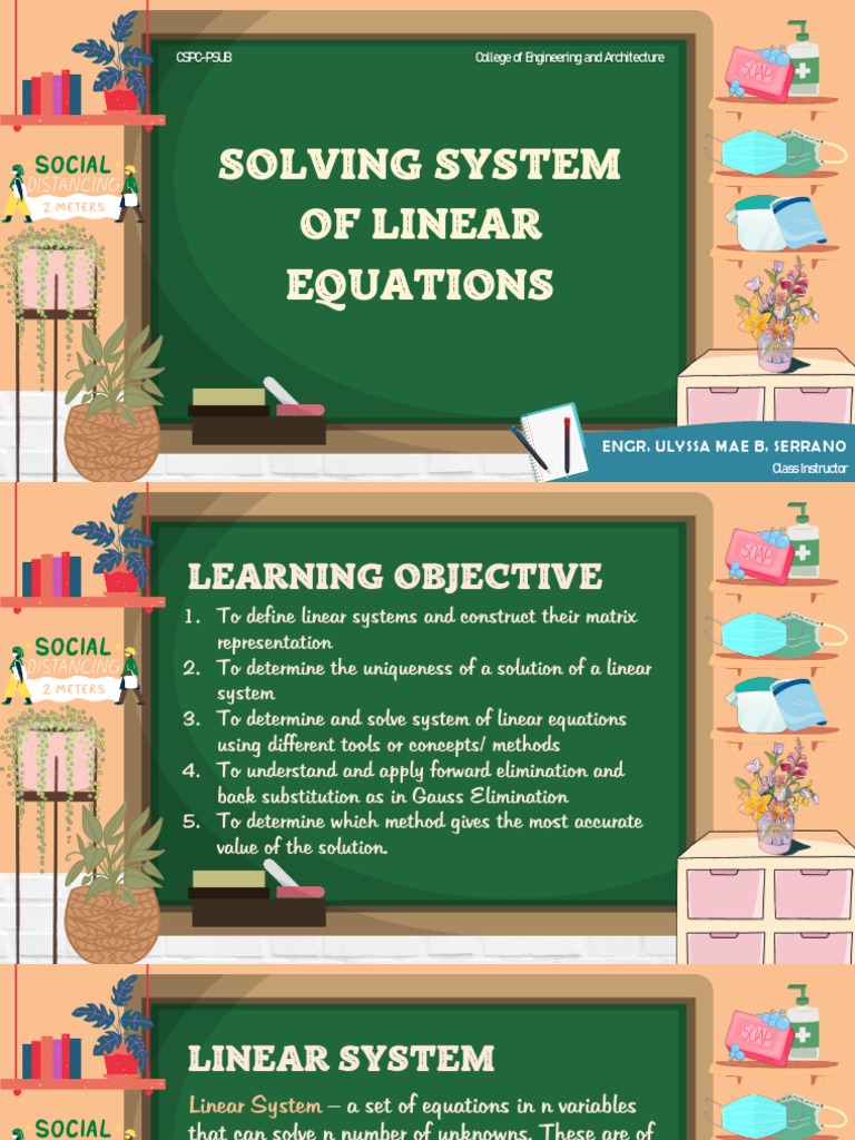 4 SOLVING SYSTEM OF LINEAR EQUATIONS Part 1 | PDF | System Of Linear ... 4 SOLVING SYSTEM OF LINEAR EQUATIONS Part 1 | PDF | System Of Linear ...