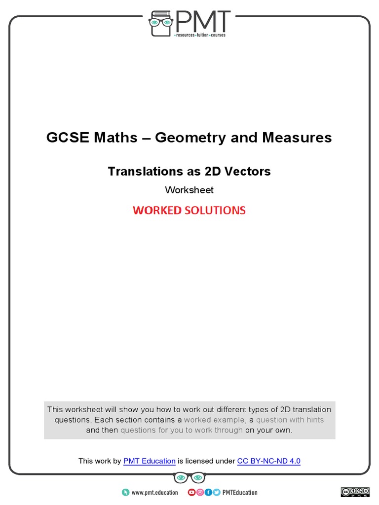 A. Translations As 2D Vectors PDF | PDF