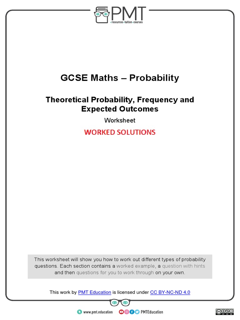 B. Theoretical Probability, Frequency and Expected Outcomes PDF | PDF ...