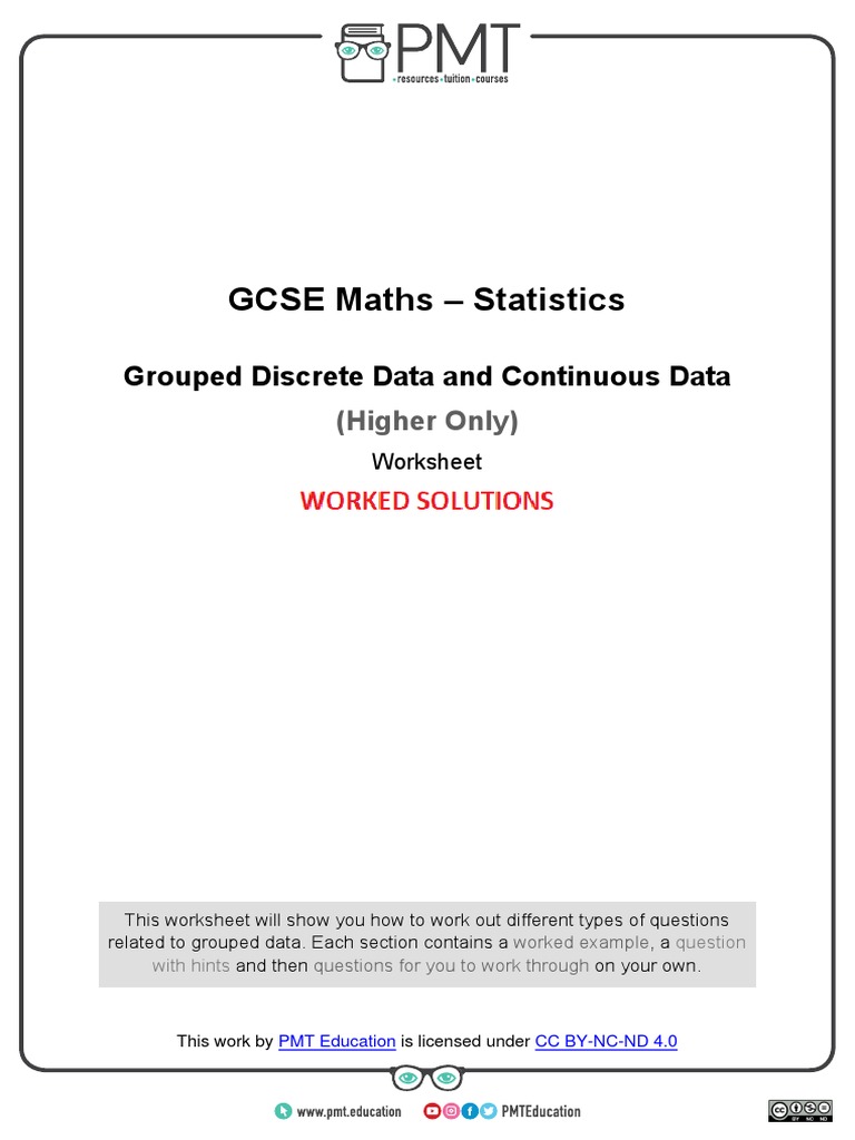 C. Grouped Discrete and Continuous Data (H) PDF | PDF | Histogram ...