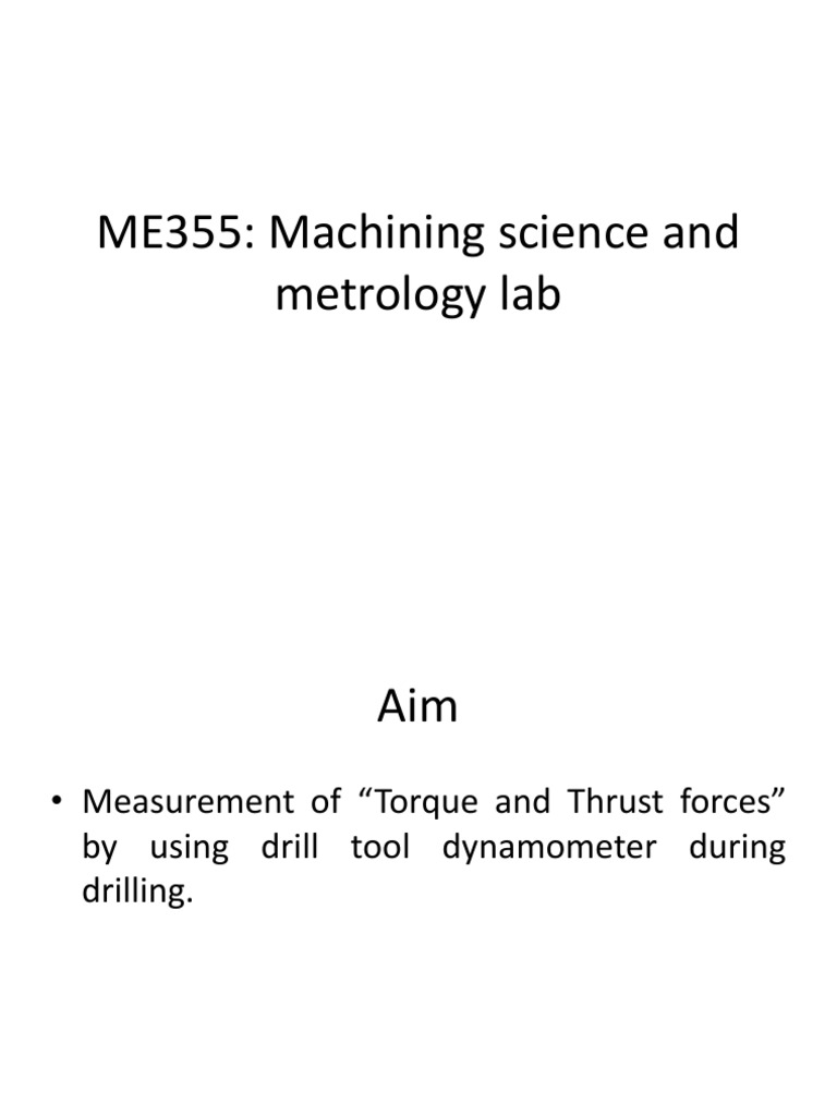 Drilling Force Measureme | PDF | Drilling | Drill