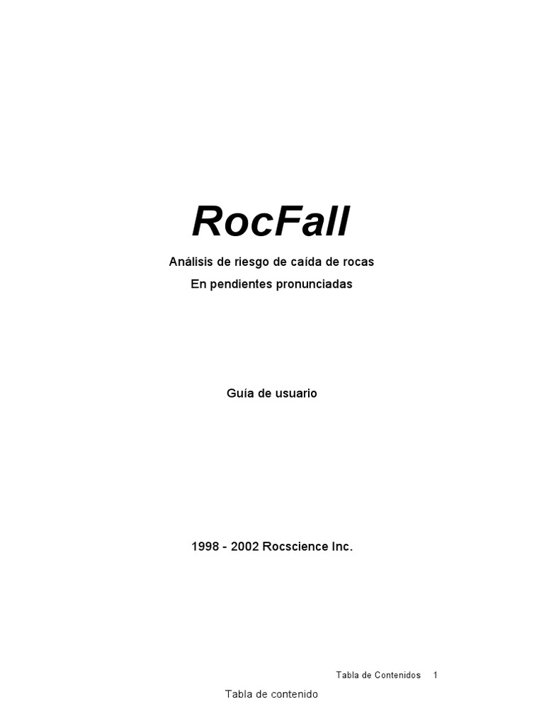 Tutorial en Castellano RocFall | PDF