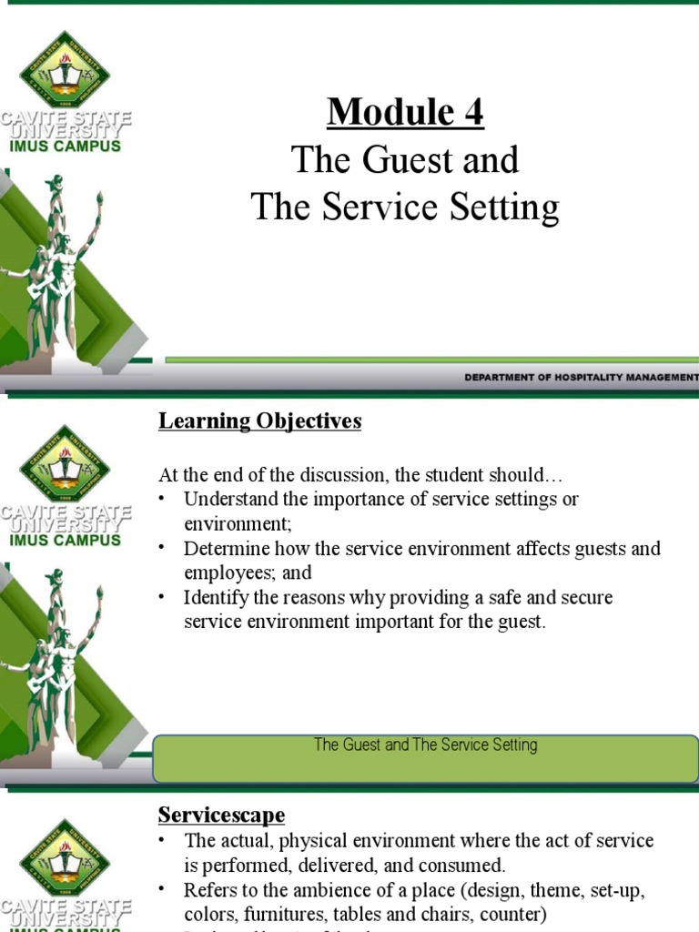 Module 4. The Guest and The Service Setting | PDF | Communication ...