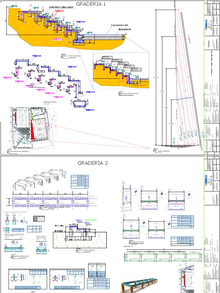 ES DISEÑO GRADERIAS v4 | PDF | Materiales