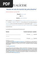 Modelo de Acta de Renovacion de Junta Directiva para Enviar Al Registro de Asociaciones | PDF