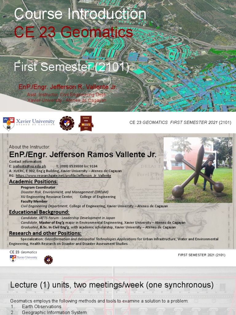 CE23.2101.1.0 Course Introduction - Welcome To Geomatics PDF | PDF ...