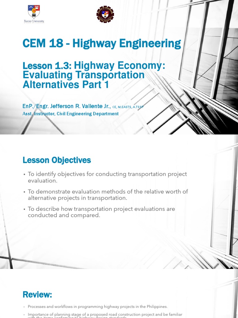 Highway Project Evaluation Guide | PDF | Cost | Road