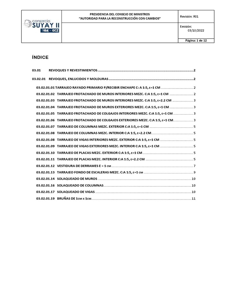 EE - TT. TARRAJEO Y SOLAQUEO Rev.03 PDF | PDF | Hormigón | Mortero ... EE - TT. TARRAJEO Y SOLAQUEO Rev.03 PDF | PDF | Hormigón | Mortero ...