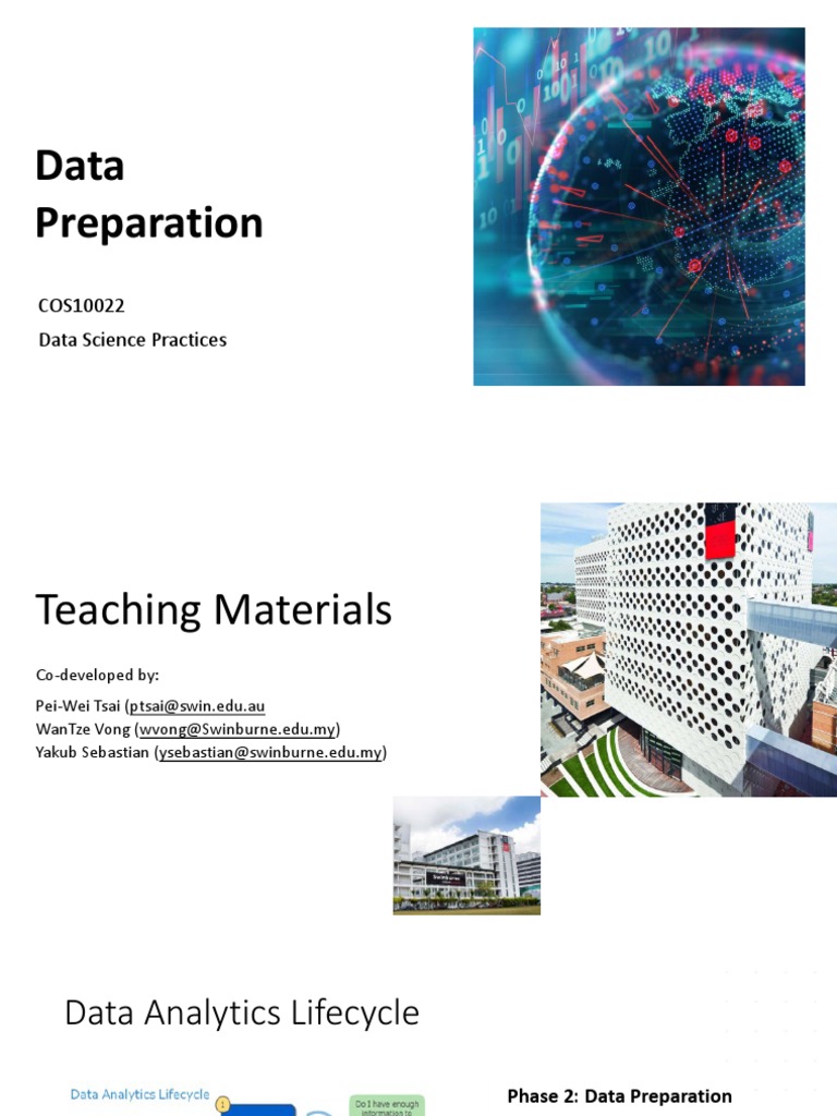 COS10022 - Lecture 03 - Data Preparation PDF | Download Free PDF | Cluster Analysis | Principal ...