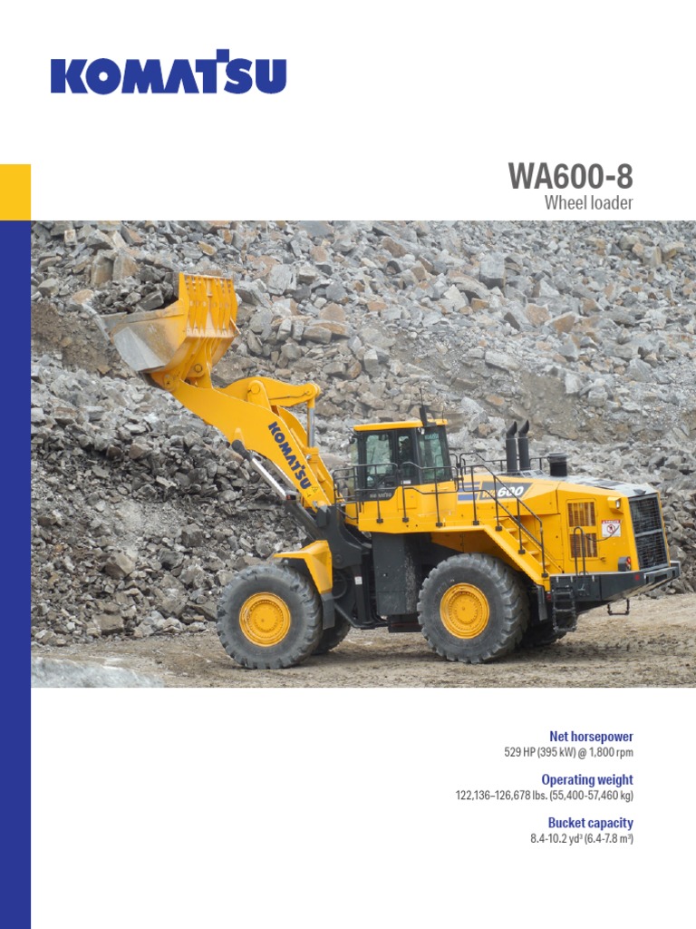 WheelLoader - WA600 8 - Full - Brochure - English - EN WA600 8 BR01 0922 V1 PDF | PDF ...