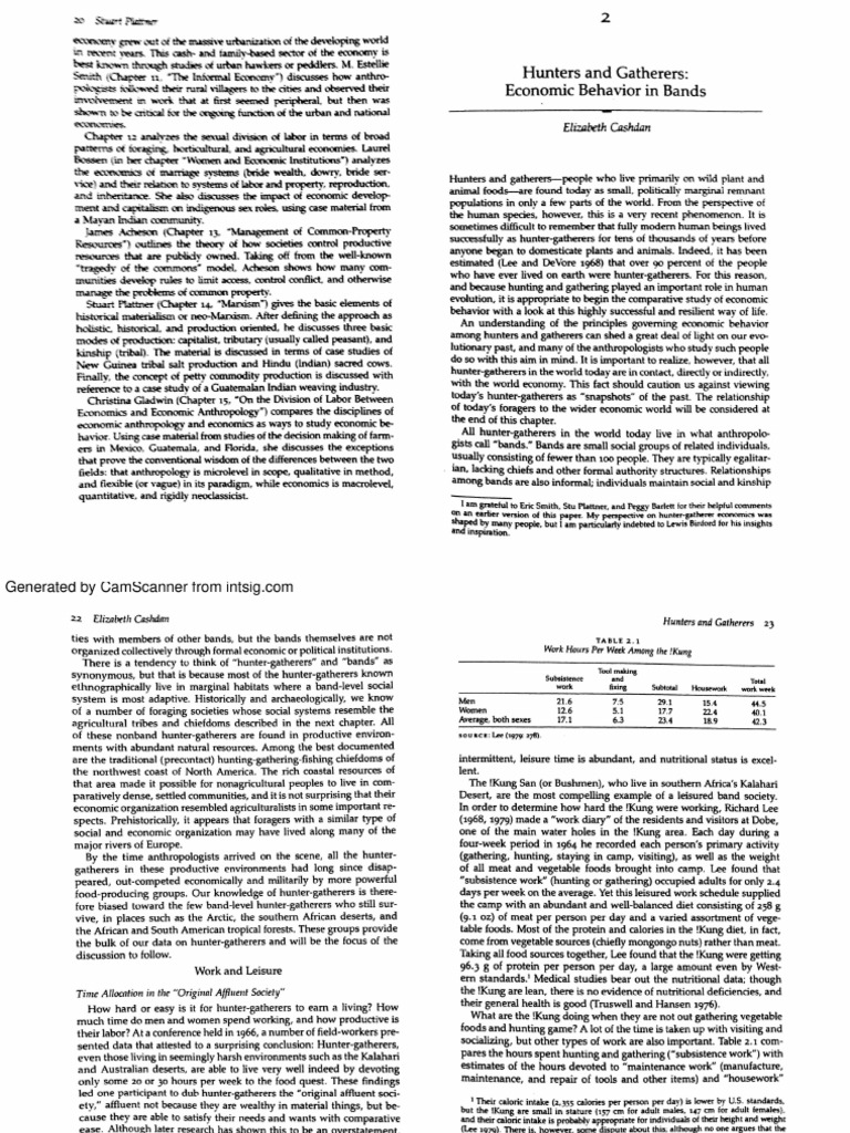 Anth 133 - HUNTERS AND GATHERERS PDF | PDF | Hunter Gatherer | Foraging