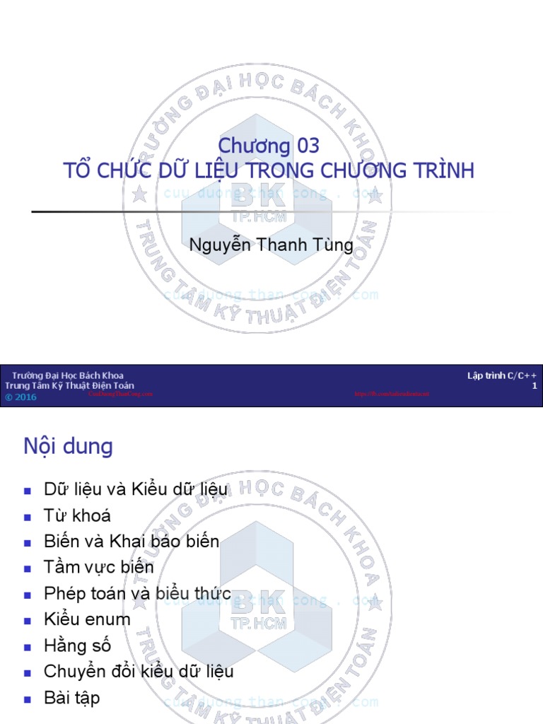 Lap Trinh C Nguyen Thanh Tung Chapter03 To Chuc Du Lieu Trong 6729